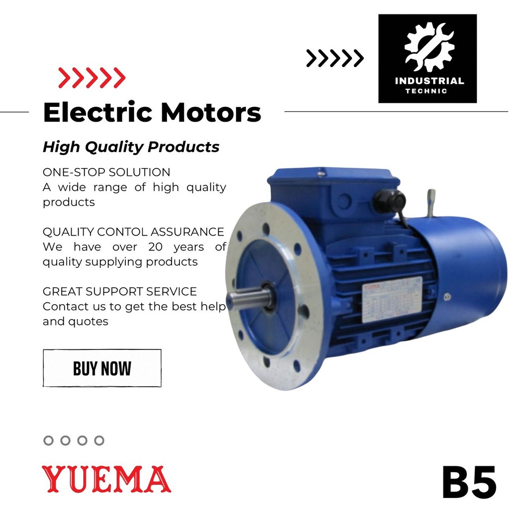 Jual BRAKE DINAMO MOTOR YUEMA YBD 4P 0,37KW 0,5HP 3PHASE 380V B5/ BRAKE ...