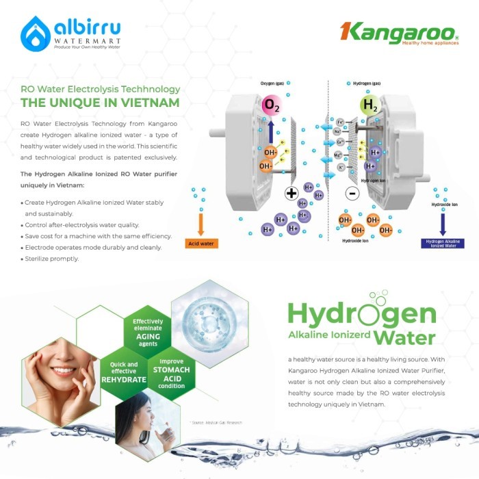 Jual NETIVOT KANGAROO RO WATER PURIFIER HYDROGEN KG 100MED | Shopee ...