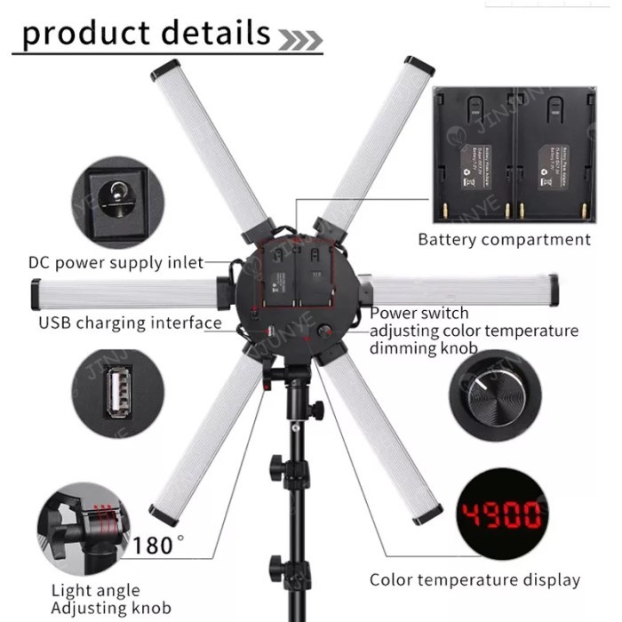 Jual SALE PROFESSIONAL STARLIGHT PORTABLE RING LIGHT BESAR FILL LIGHT ...