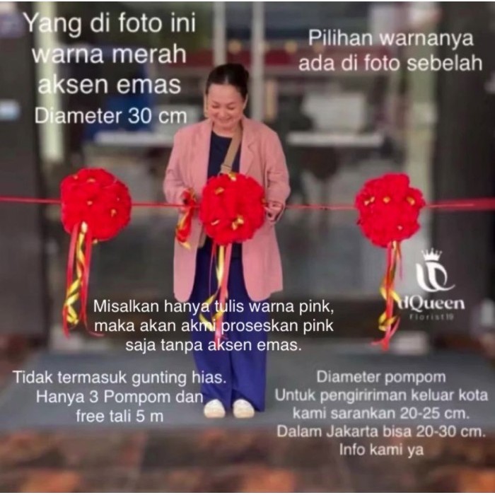 Jual HARGA DISC - Pita pom pom peresmian meriah murah | Shopee Indonesia