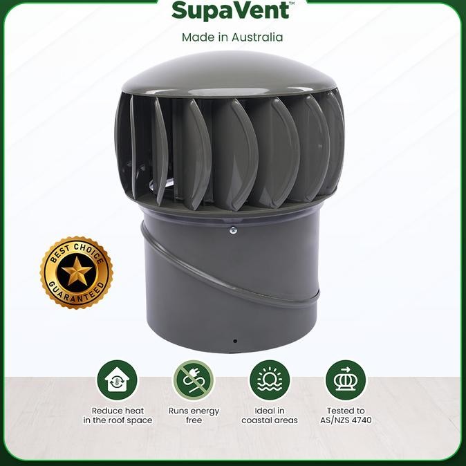 Jual Turbin Ventilator Rumah Supavent Woodland Grey Wind Driven Roof ...