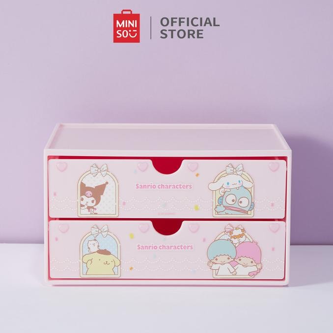 Jual Miniso x Sanrio characters Collection Kotak Penyimpanan 2-Drawer ...