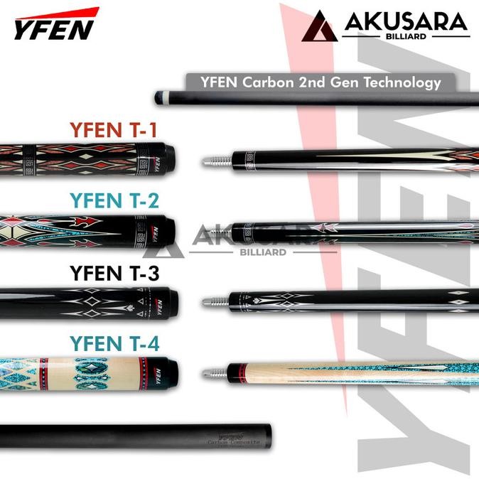 Jual Stick Billiard YFEN T Series Carbon New Cue Play Billiard FREE ...