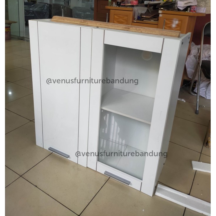 Jual Kitchen Set Lemari Dapur Atas Putih 2 Pintu Minimalis Luar Bandung ...