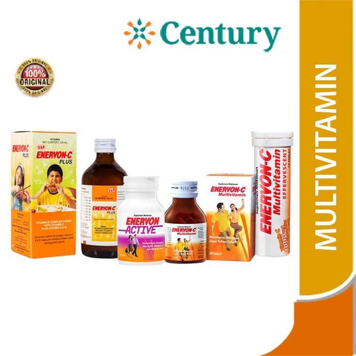 Jual Enervon C - Active 30 Caplet/Effervescent (Tube)/Enervon Plus ...
