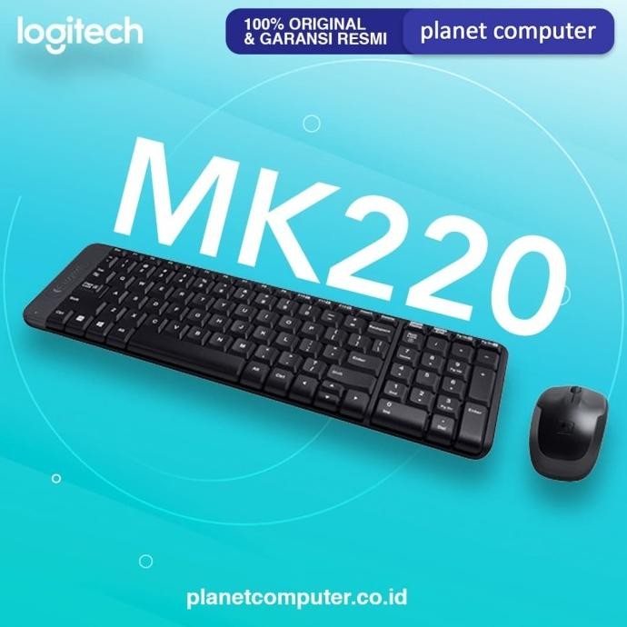 Jual Logitech Wireless Keyboard + Mouse Mk220 | Shopee Indonesia