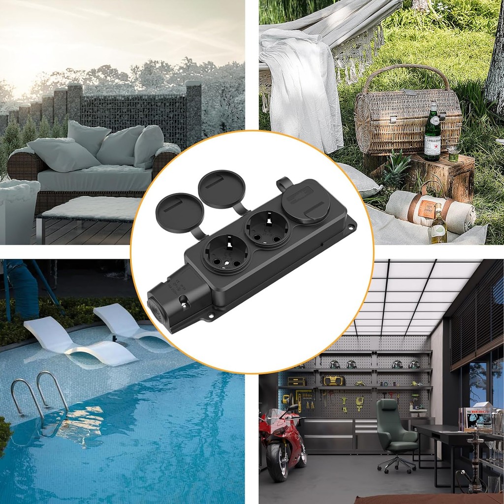 Jual Terminal Outdoor Anti Air IP54 16A 250V EU 3 Soket - JGS203 ...