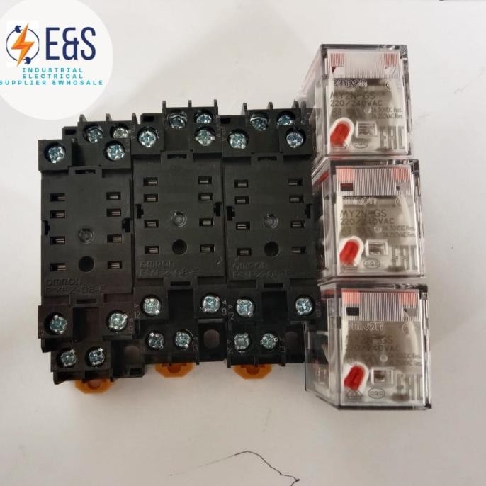 Jual Promo Relay Omron MY2N GS AC 220V + Socket OMRON Original MY2 COD ...