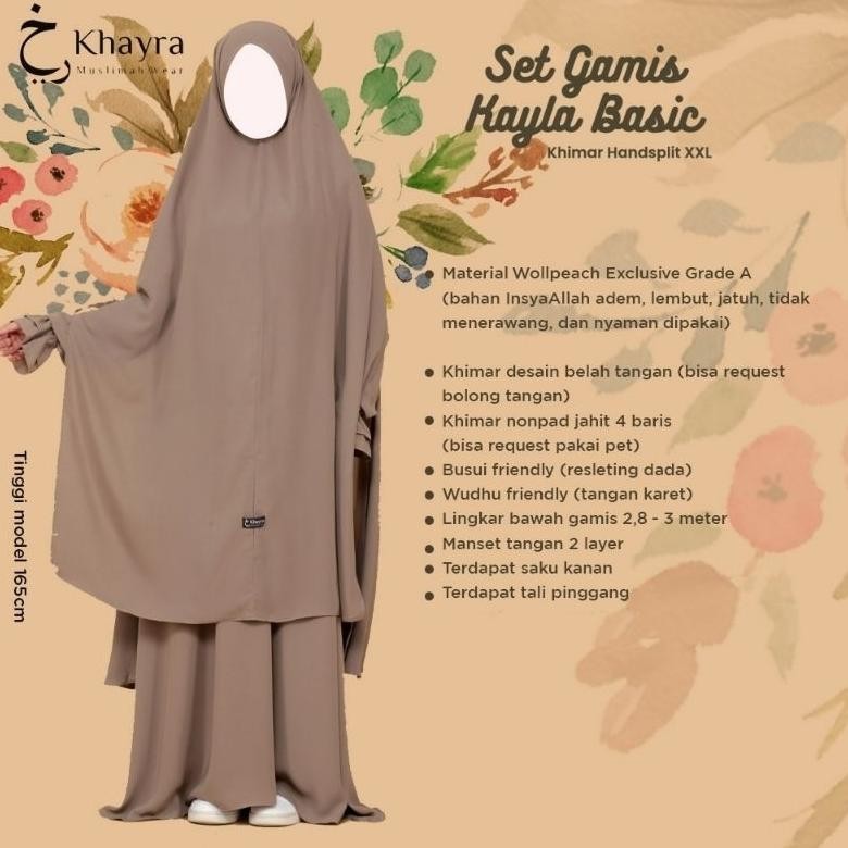Jual HJK SET KAYLA BASIC KHIMAR HANDSPLIT BY KHAYRA MUSLIMAH | Shopee ...