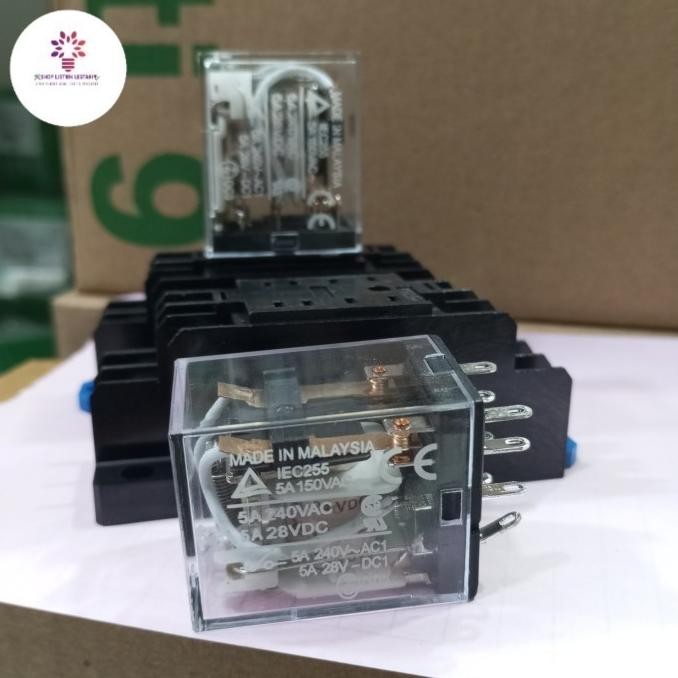 Jual Promo Relay My2n 24vdc 10a+Socket/ Relay Omron / original COD ...