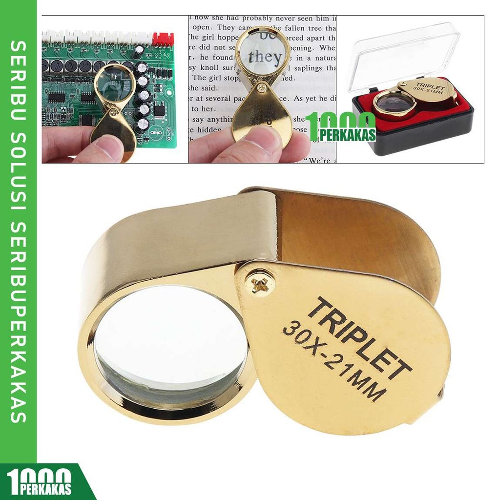 Jual 1P 30x-21mm Triplet AB93 / Lup Kaca Pembesar Lipat Perhiasan ...