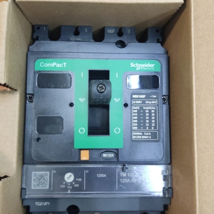 Jual MCCB NSX100F 3P-100A-125A 36KA SCHNEIDER ORIGINAL | Shopee Indonesia