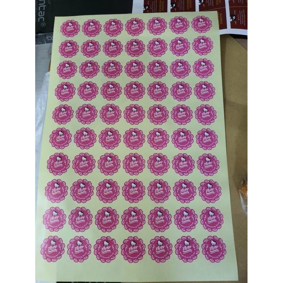 Jual Ukuran 7X7 cm Label Stiker Kromo (Cetak Plus Cutting) | Shopee ...