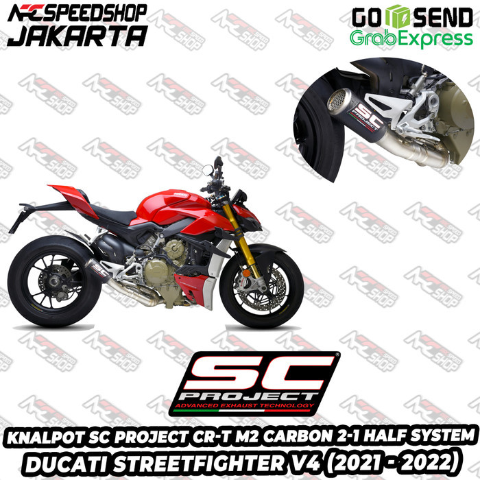 Jual Knalpot SC Project Exhaust CR-T M2 Carbon Ducati Streetfighter V4 ...