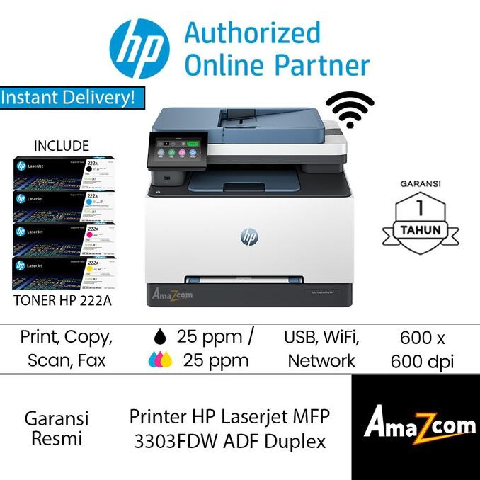 Jual Printer HP MFP 3303fdw Color LaserJet Pro All In One Garansi Resmi ...