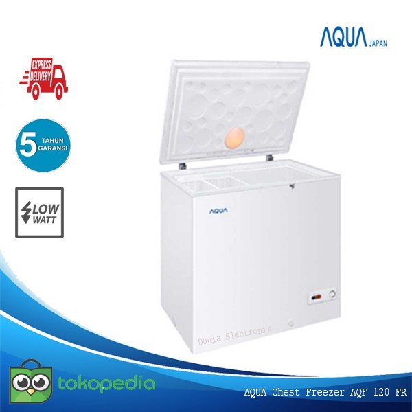 Jual AQUA Chest Freezer 110 Liter AQF 120 FR Cooler Box Makanan Beku ...