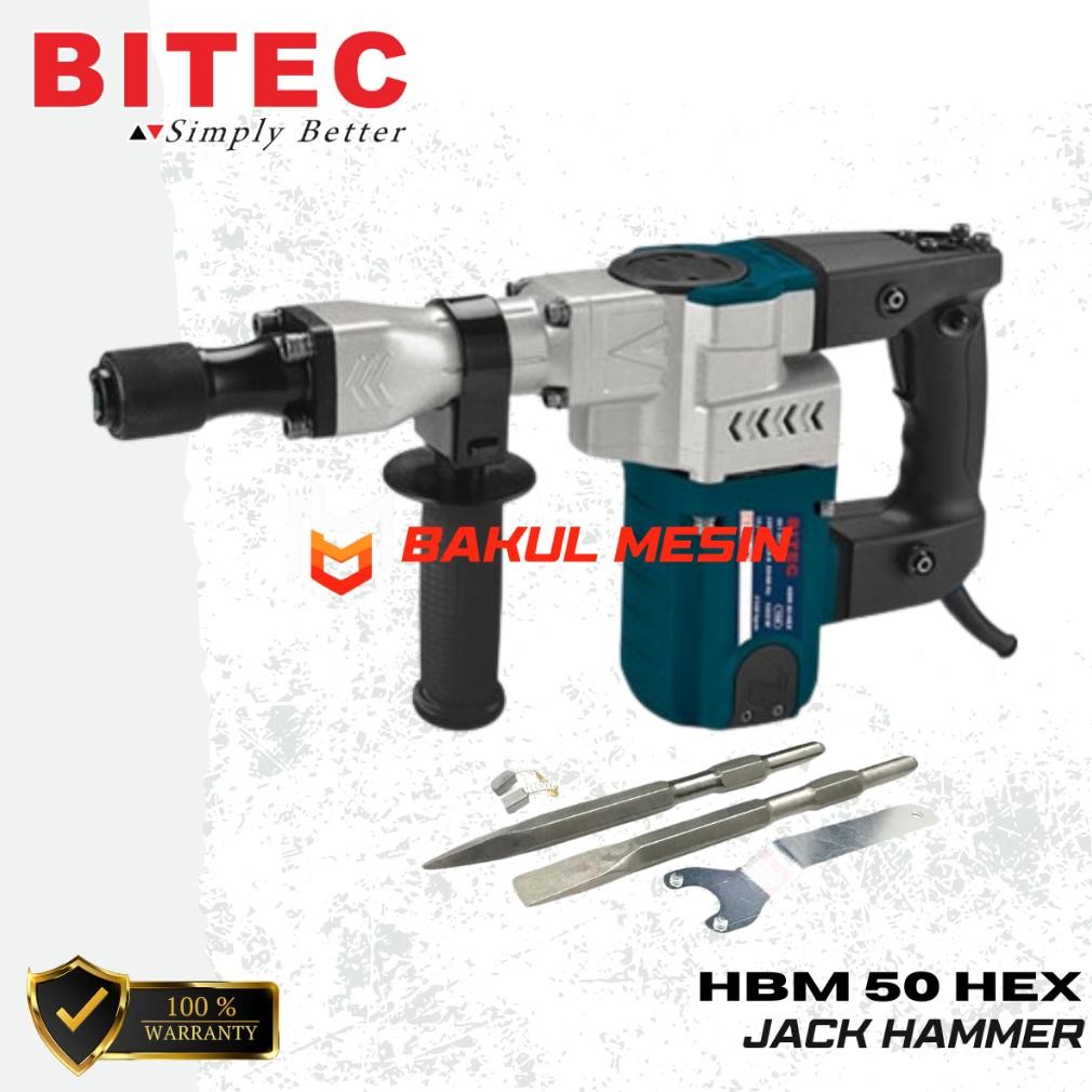 Jual mesin bobok beton jack hammer HBM 50 HEX bitec HBM50 | Shopee Indonesia