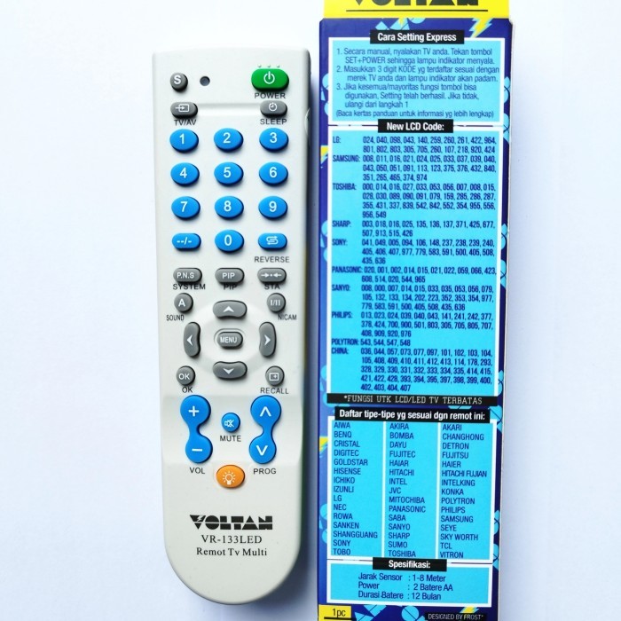 Jual REMOT/REMOTE TV TABUNG LCD LED MULTI/UNIVERSAL/SERBA GUNA CH | Shopee Indonesia