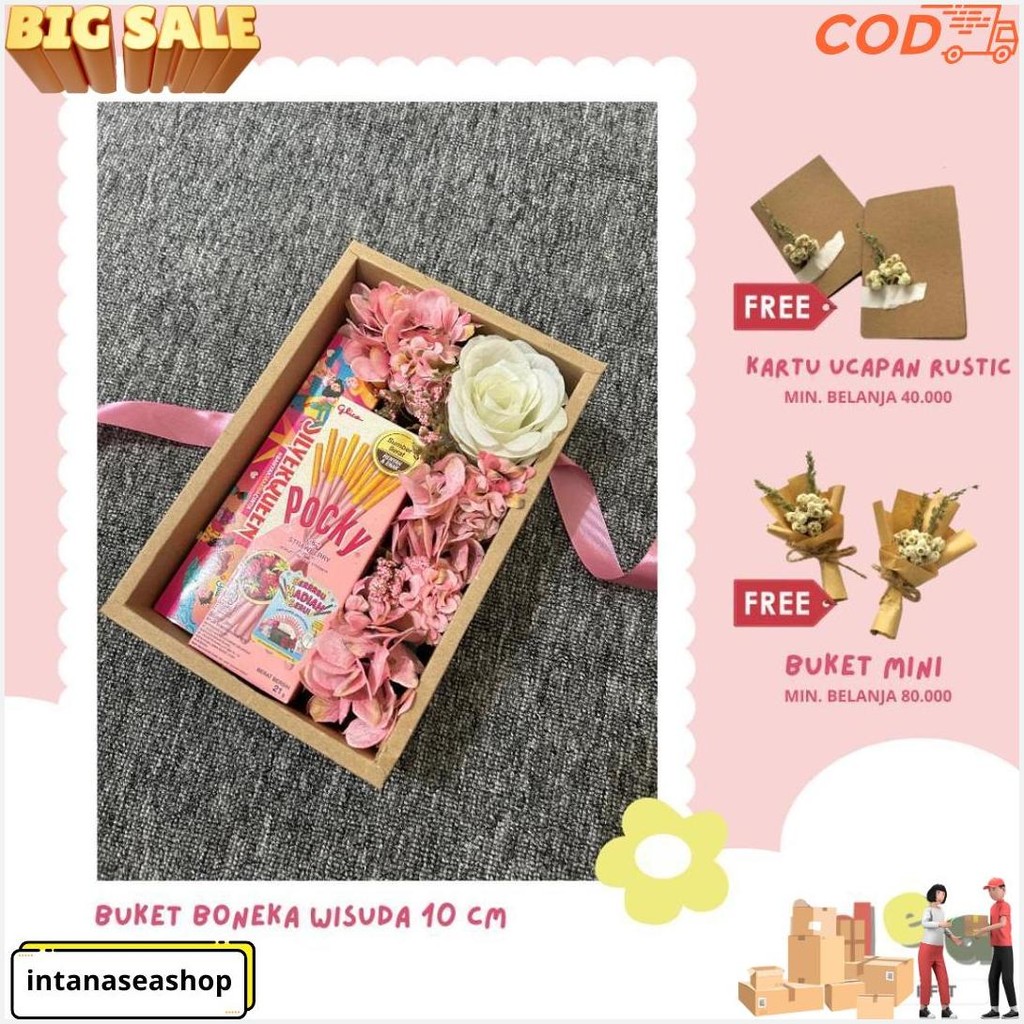 Jual Box Gift Cokelat Pocky Bunga / Kado Valentine /Kado Wisuda Cod ...
