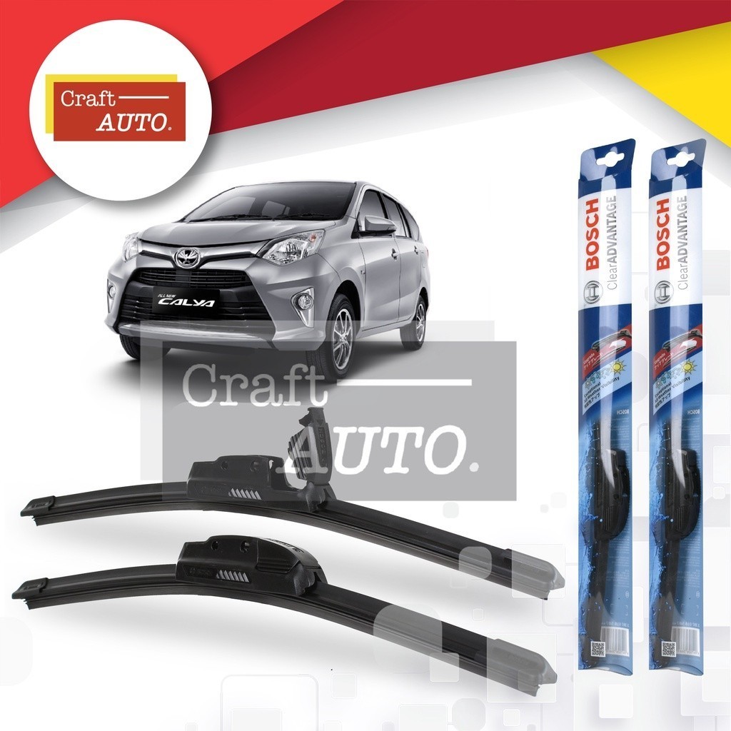 Jual Wiper Mobil Frameless Sepasang (2pcs) Bosch Clear Advantage Toyota Calya Ukuran 22" & 17 ...