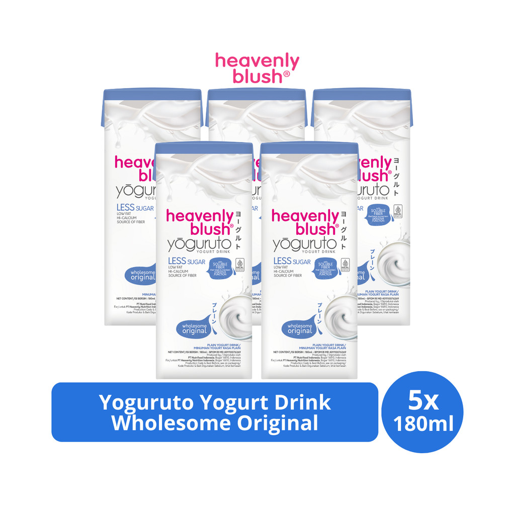 Jual Heavenly Blush Yoguruto Yogurt Drink Wholesome Original 180ml x 5 ...