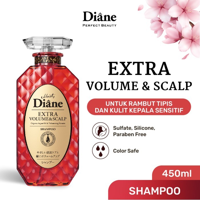 Jual Moist Diane Extra Volume And Scalp Shampoo 450Ml | Shopee Indonesia