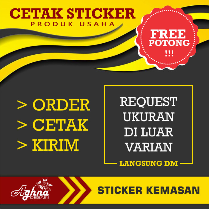 Jual Jual dan Cetak Sticker Label Produk Makanan Minuman Olshop Kemasan ...
