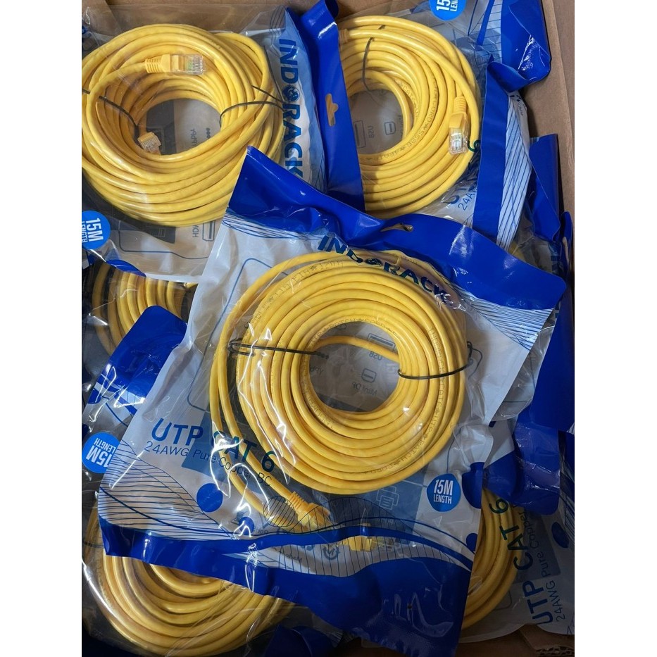 Jual Bagus Patch Cord Kabel Lan Indorack 15 Meter Cat6 24 Awg Pc Utp | Shopee Indonesia
