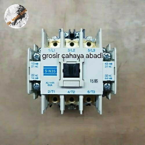 Jual Terpopuler Kontraktor/Contactor Mitsubishi Sn35 50A 380Vac 3Phase/Kontaktor Mitsubishi Sn ...