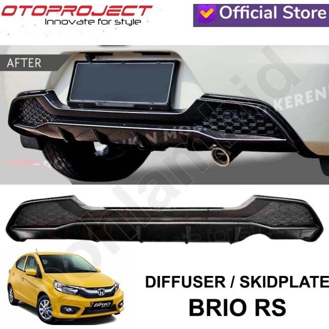 Jual DIFFUSER SKIDPLATE RS STYLE NEW BRIO OTOPROJECT BODYKIT CARBON ...
