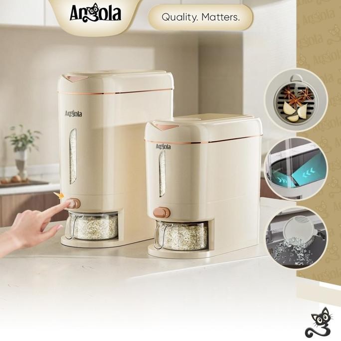 Jual Angola Tempat Beras 5KG-10KG E29/E31 Dispenser Beras Anti Kutu / Tempat Penyimpanan Beras ...