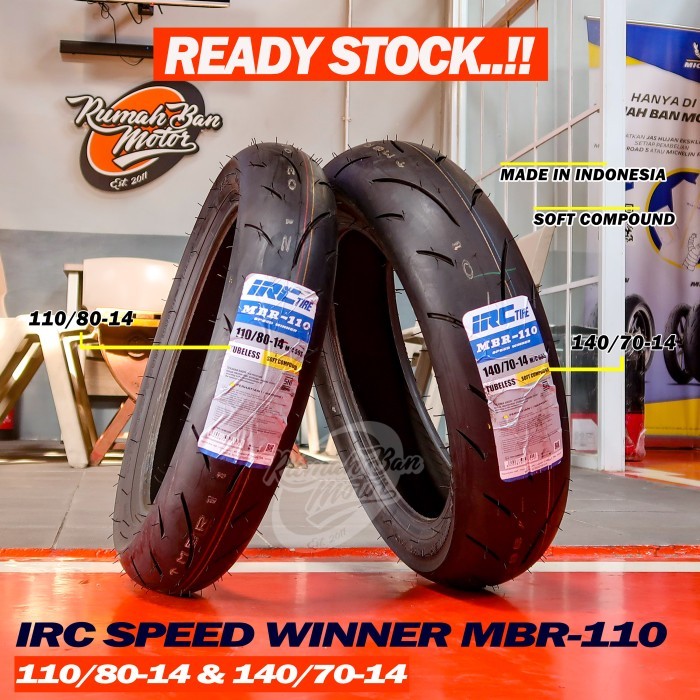 Jual IRC SPEED WINNER MBR-110 110/80-14 140/70-14 BAN AEROX SOFT ...