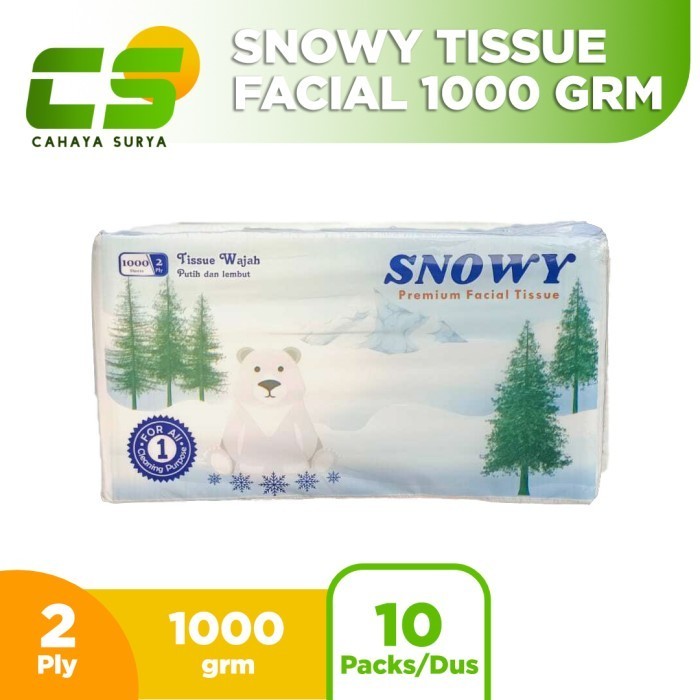 Jual TISSUE / TISU / TISUE SNOWY FACIAL / TISSUE WAJAH 1000 Sheets 2 ...