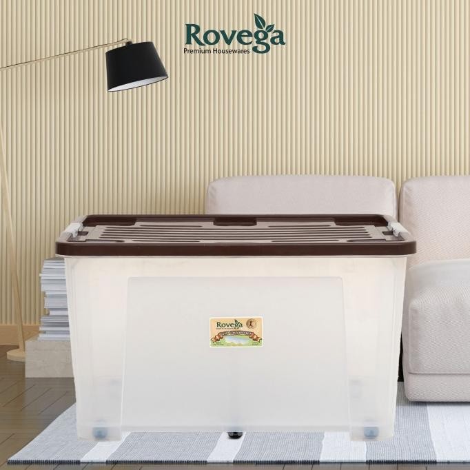 Jual Rovega Kotak Kontainer Plastik Premium dengan 6 Roda 100 Liter ...