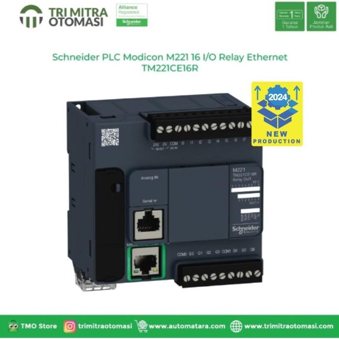 Jual Schneider PLC Modicon M221 16 I/O Relay Ethernet - TM221CE16R | Shopee Indonesia