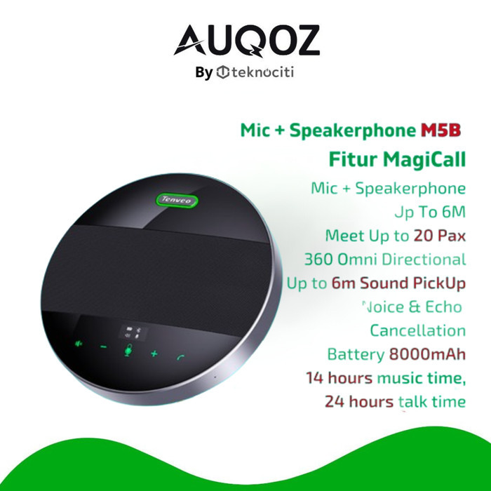 Jual AUQOZ TENVEO CONFERENCE MIC MEETING BLUETOOTH SPEAKERPHONE M3B/M5 ...