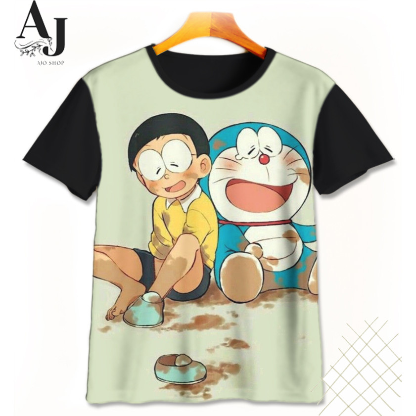 Jual Baju Anak Gambar Doraemon Kaos Kartun Game Anime 3D Doraemon-9 ...