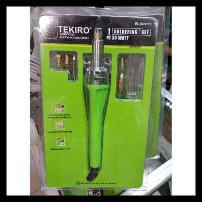 Jual Barang Ready TEKIRO Solder Multifungsi 30 Watt Set 3 in 1 Solder ...