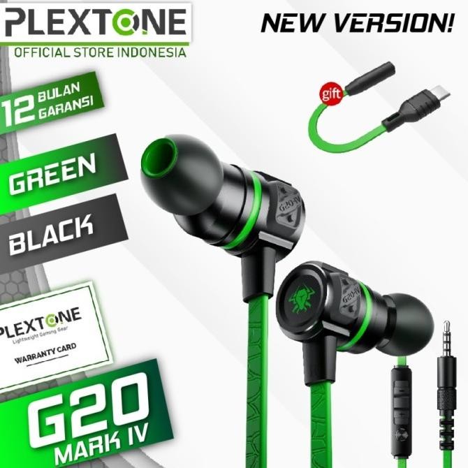 Jual Plextone G20 Type C Earphone In-Ear Gaming Headset Stereo Bass Alt G15 | Shopee Indonesia