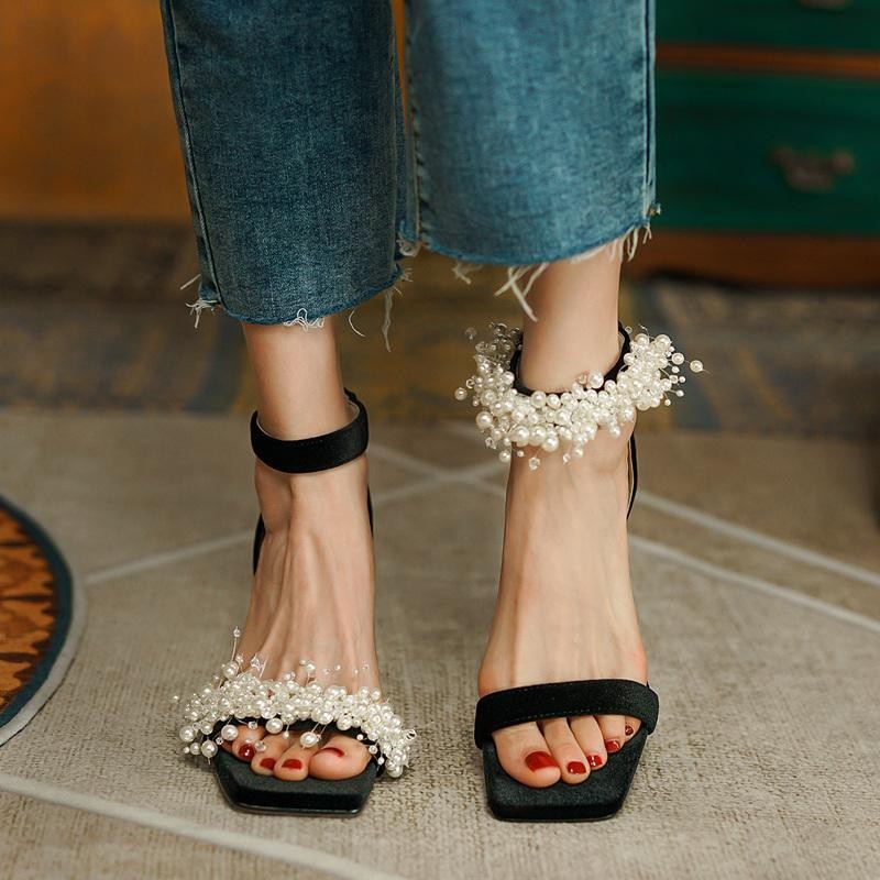 Jual Sepatu Hak Tinggi Hitam untuk Wanita, Sepatu Hak Tinggi Stiletto ...