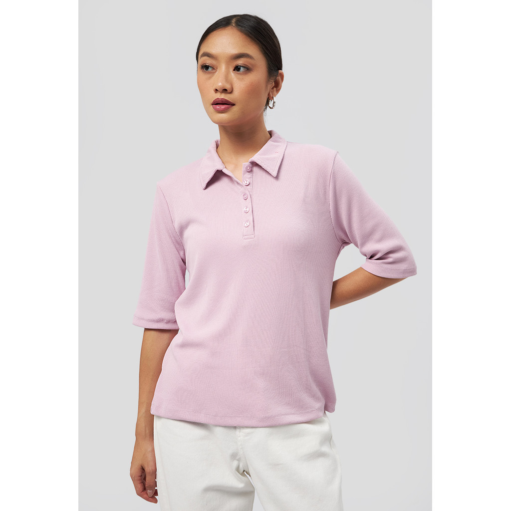 Jual Executive Short Sleeve Polo Shirt Pink | Shopee Indonesia