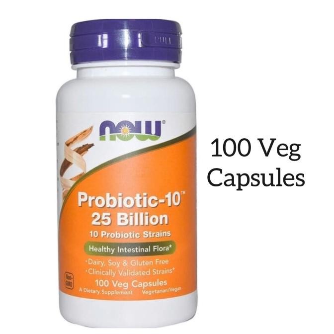 Jual Now Foods Probiotic-10 25 Billion 100 veg capsules probiotics ...