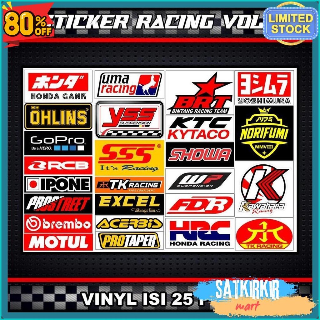 Jual Sticker Pack Racing Stiker Motor Harga Perlembar (Lagi Viral ...