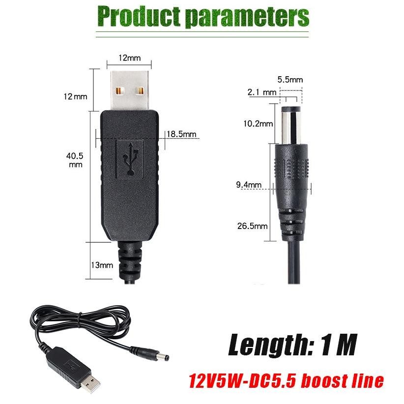 Jual Travel Adaptor Kabel Konverter DC USB 5V Ke 12V / Converter Cable ...