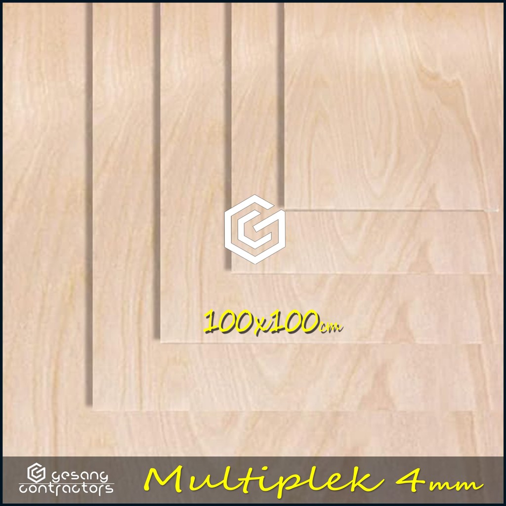 Jual Multiplek Triplek 4mm Ukuran 100x100 cm ( 4 mm | 100x100cm | 100 x ...