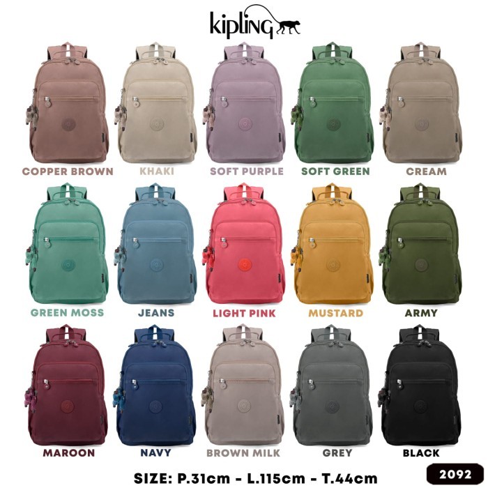 Jual Tas Ransel Laptop Kipling Ukuran Besar KP-2145 6 Ruang | Shopee ...