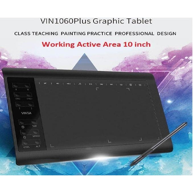Jual HARGA DISC - Drawing Graphic Pen Tablet 10 inch VINSA 1060Plus ...