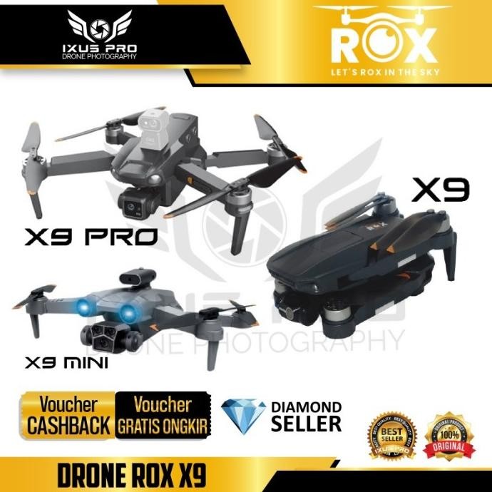Jual Drone Rox X9 Gps 3-Axis Gimbal 3.5Km Camera 4K 25 Min Rc ...