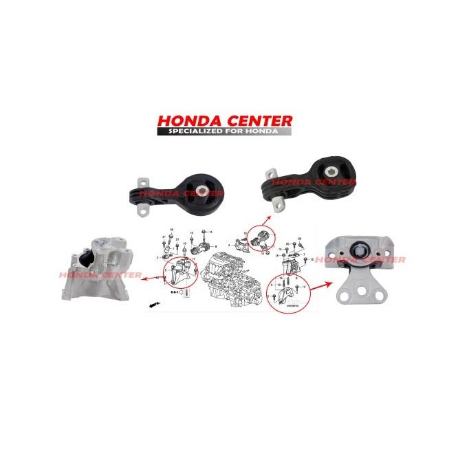 Jual Jual | Engine Mounting Gantungan Mesin Set Crv Gen3 2007-2012 2400Cc | Shopee Indonesia
