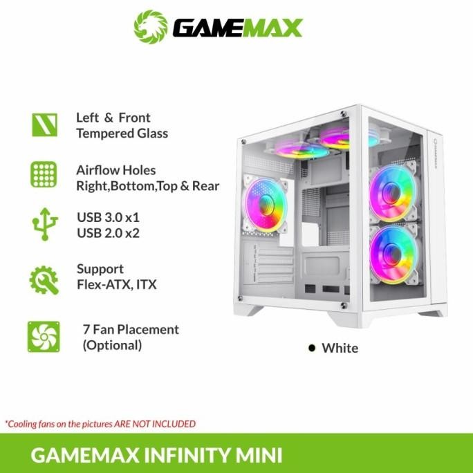 Jual Komponen Komputer Casing Pc Gamemax Infinity Mini Itx White ...